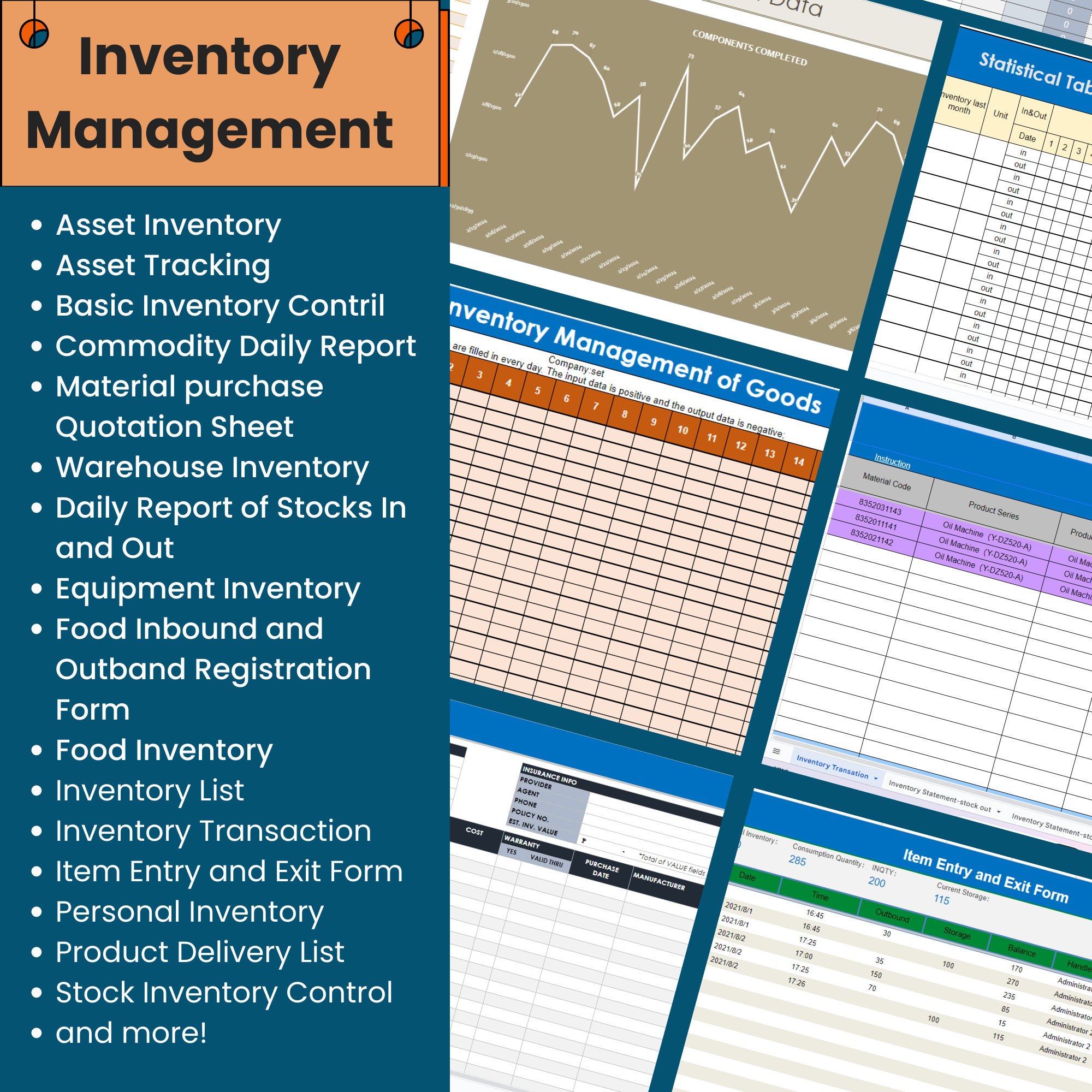 Tracker gestione inventario Foglio di calcolo Excel Controllo ...