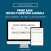 Weekly Meeting Agenda Template, Meeting Discussion Planner, Minutes of ...