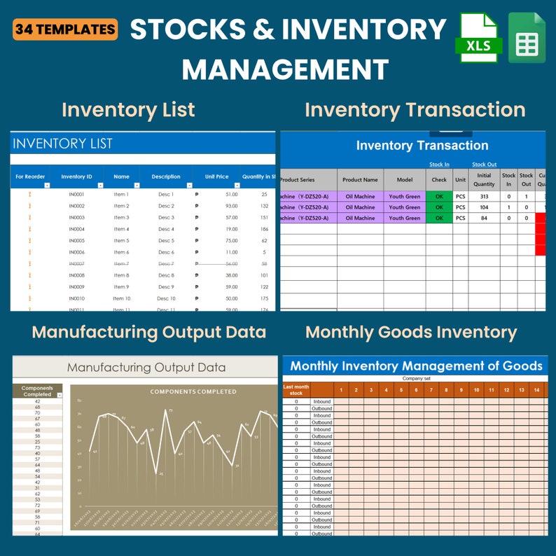 Inventory Management Tracker Excel Spreadsheet Inventory Control ...