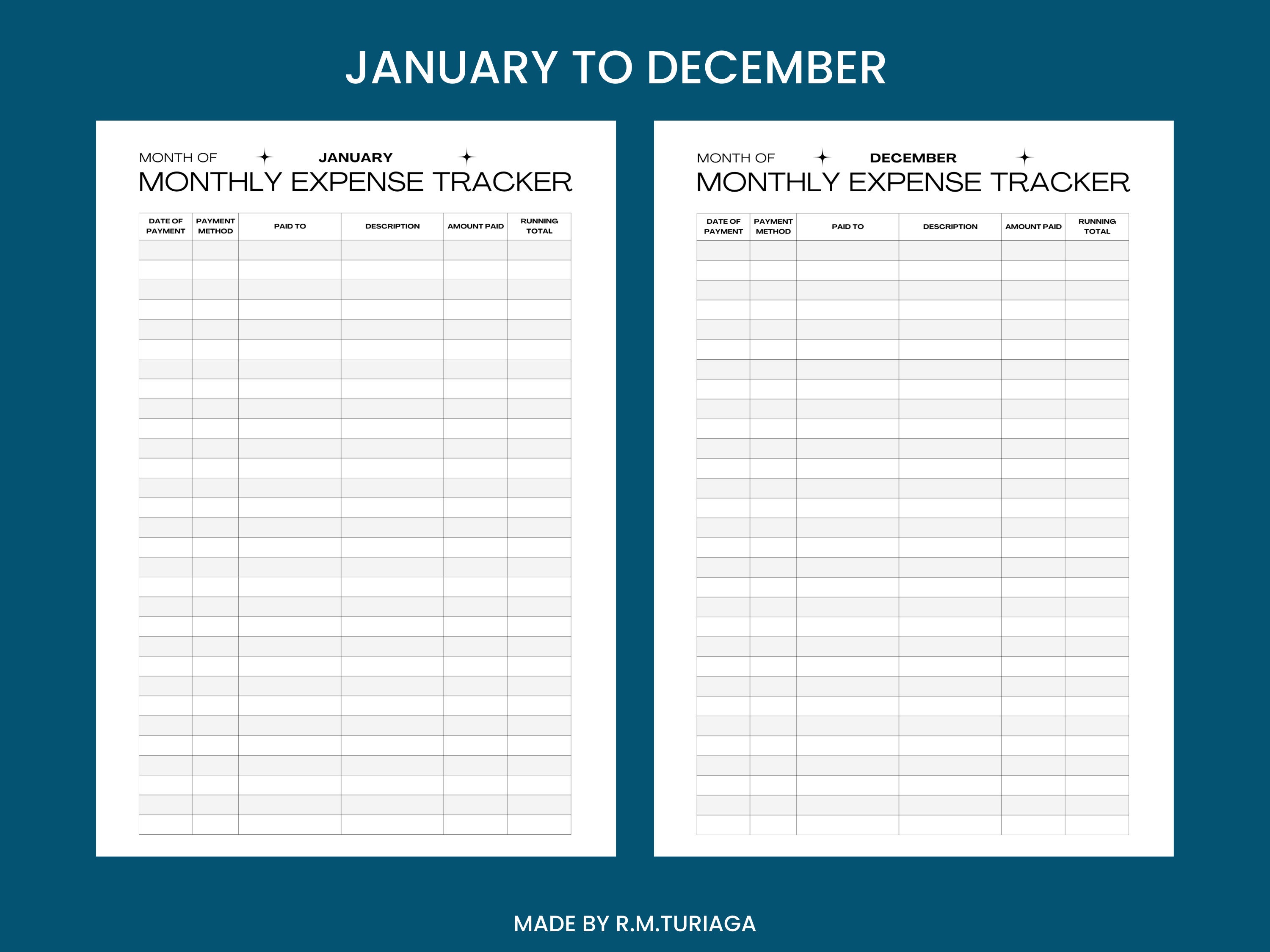 Monthly Expense Tracker Printable Spending Tracker Financial Planner ...