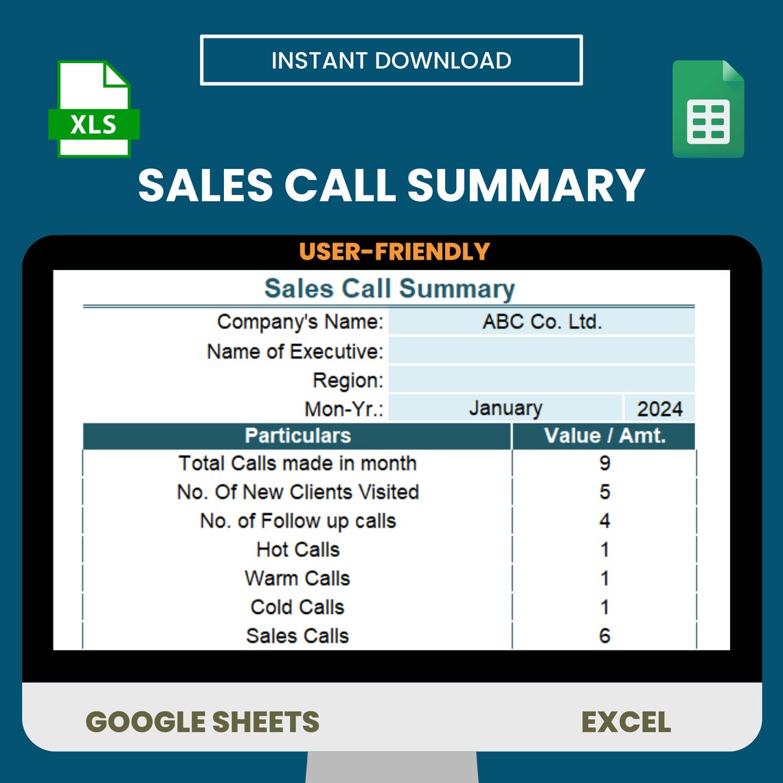 Sales Report Excel Tracker, Customer Order Tracker (digital Download ...