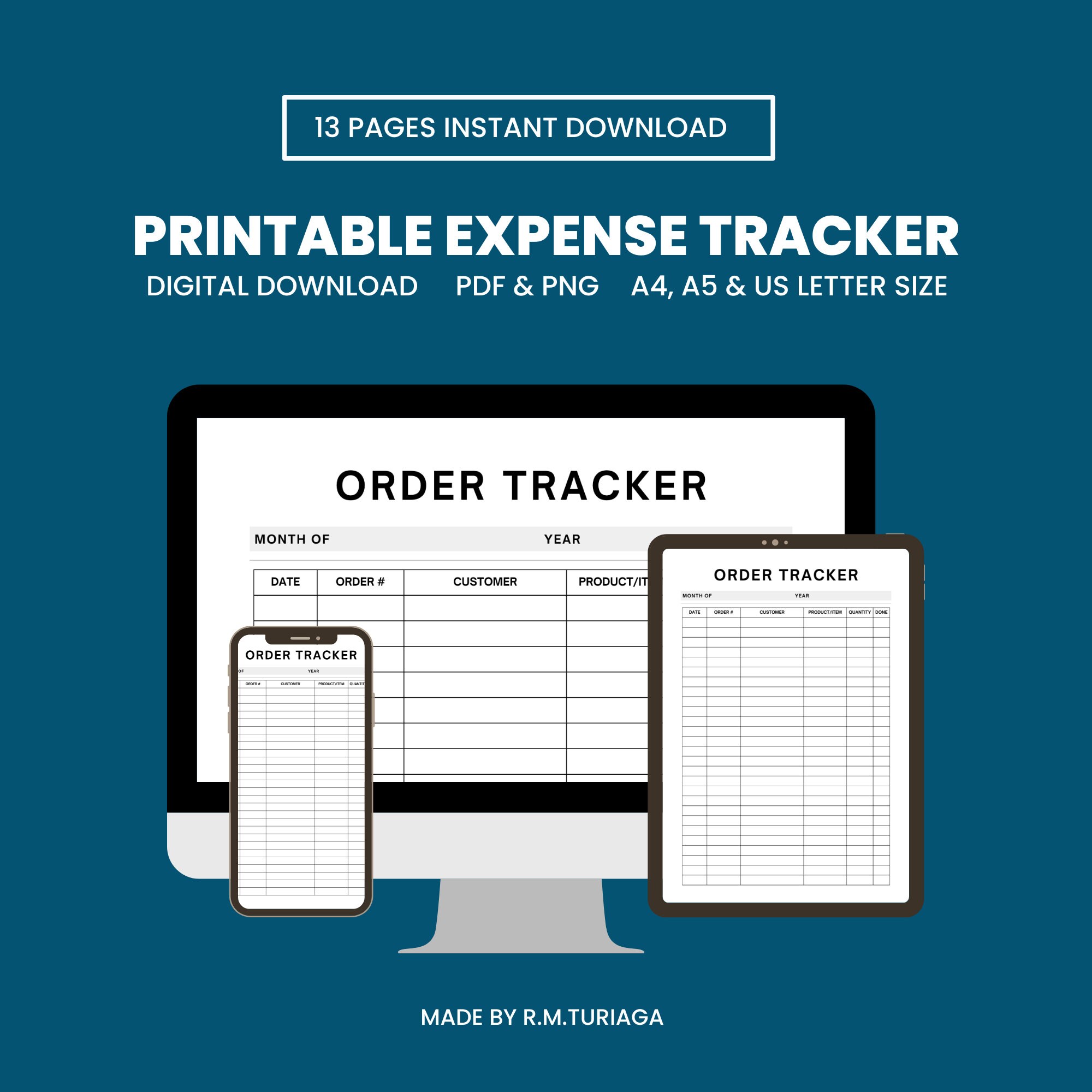 Order Tracker Small Business Printable Business Tracker Order Form ...