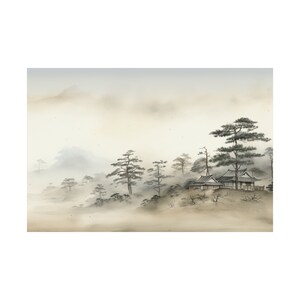 Tranquil Homestead: Panoramic Print of Rural Japan - Etsy