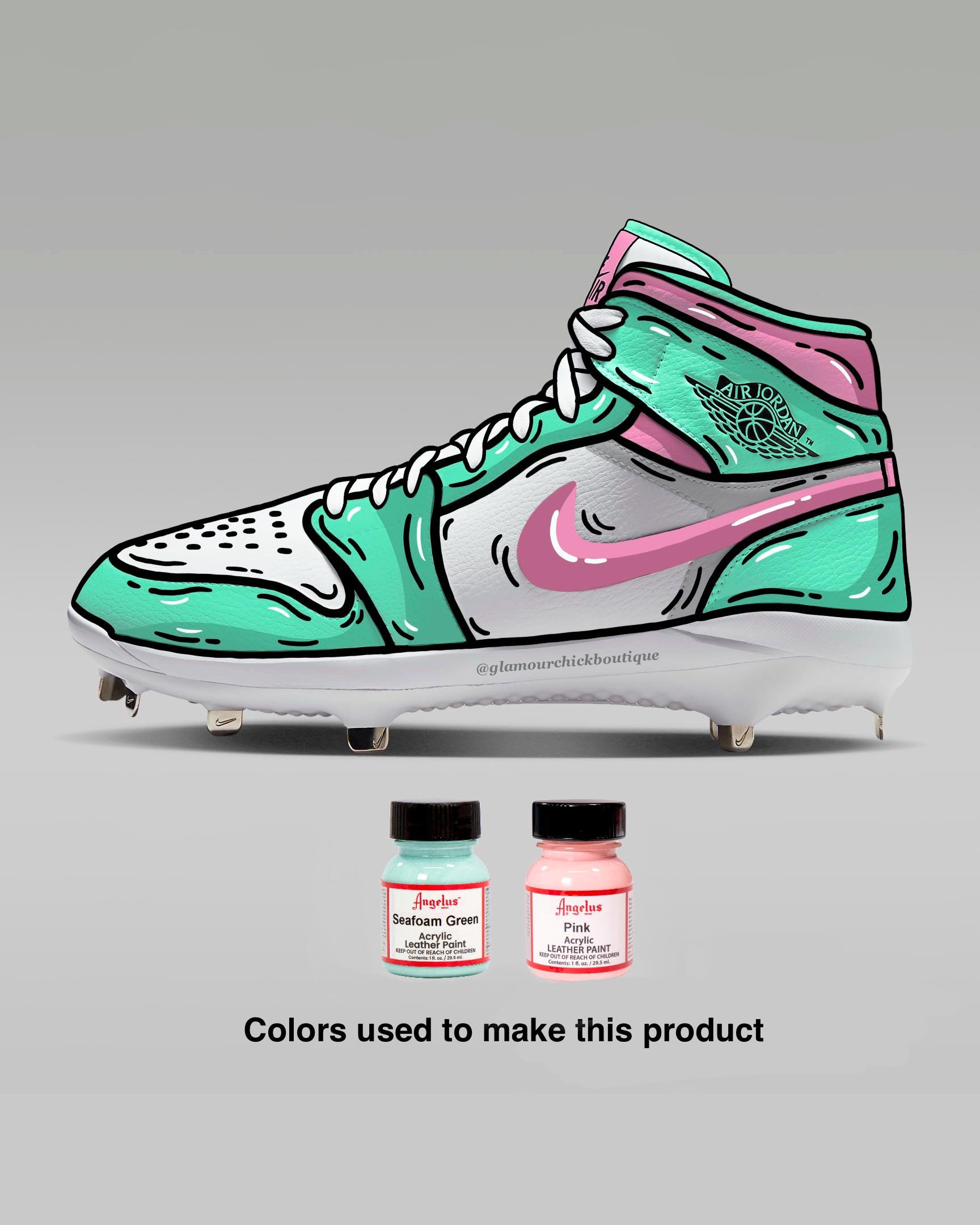 Pick Your Colors - Cartoon AJ1 Baseball Cleats - Etsy