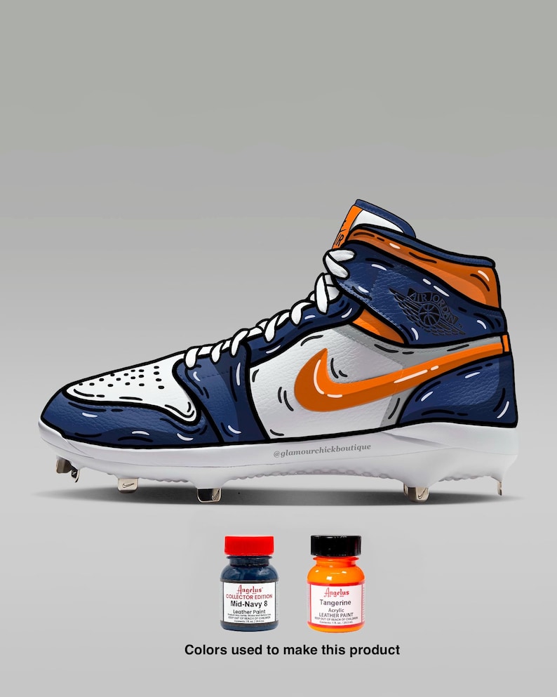 Pick Your Colors - Cartoon Jordan 1 High Baseball Cleats (build Your ...