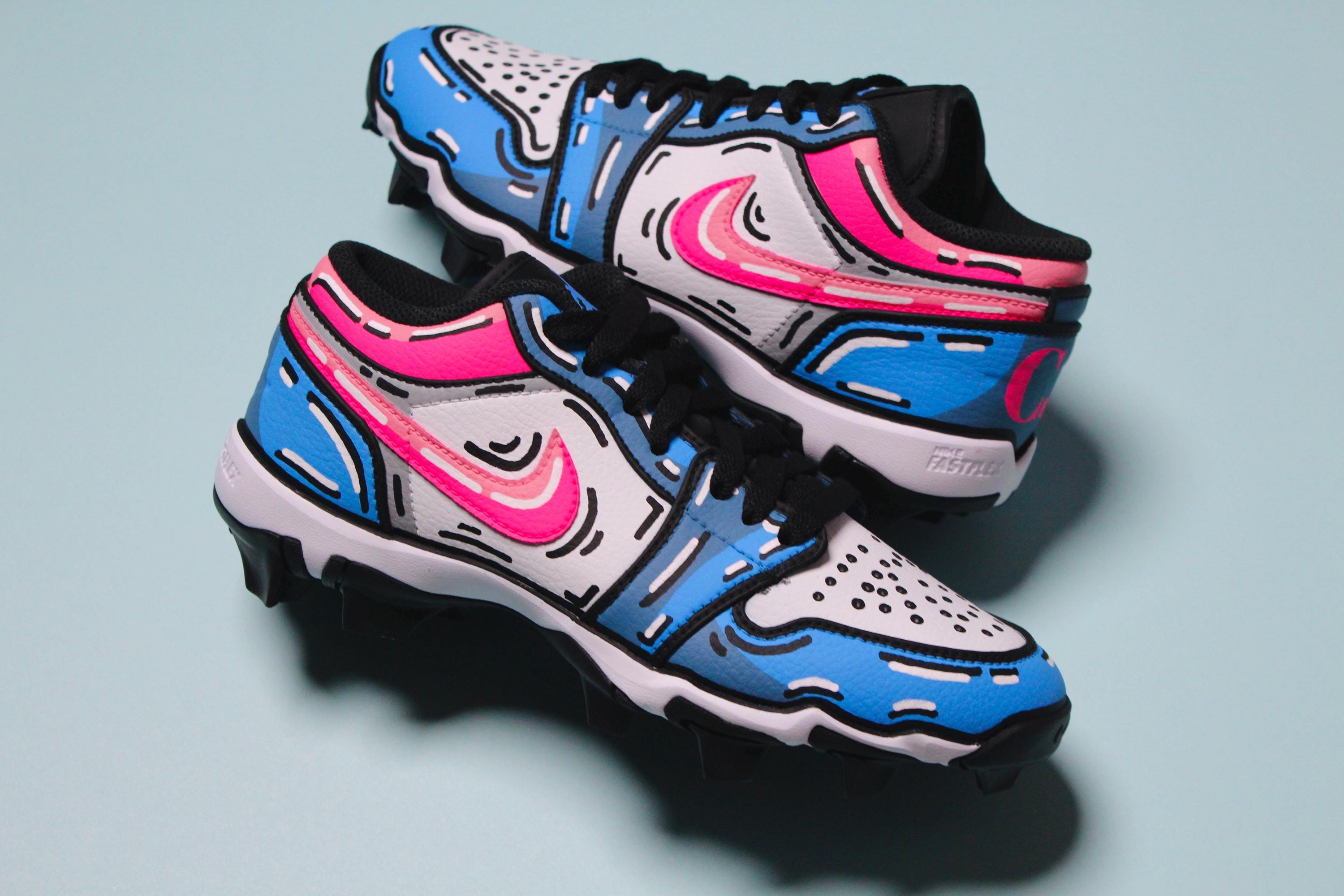 Create Your Own - Kids Cartoon Jordan 1 Cleats - Etsy