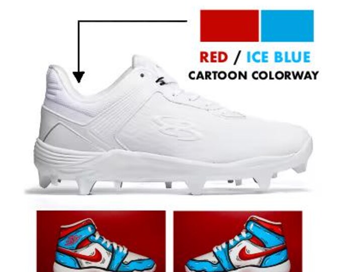 Custom Cartoon Cleat Design Order for Melissa Merriman - (customer Will ...