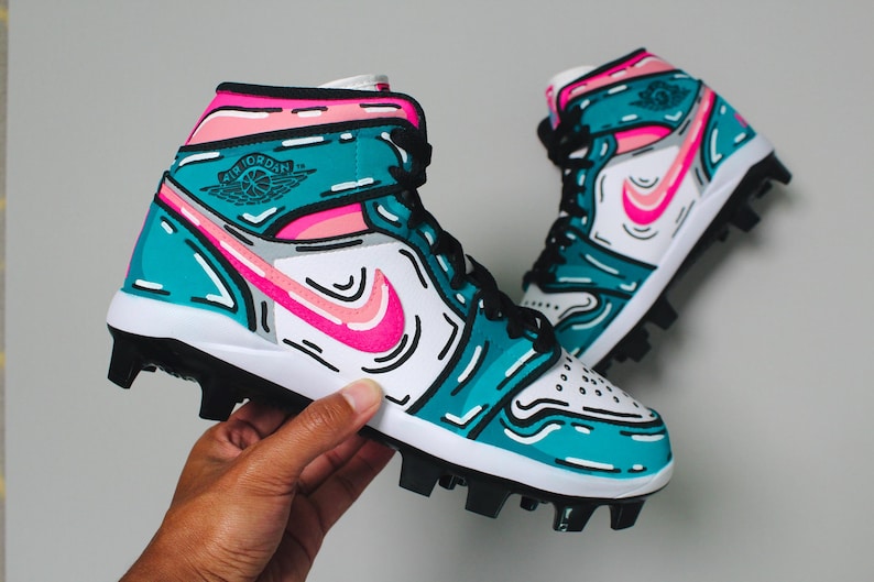 Create Your Own - Cartoon Jordan 1 Baseball Cleats - Etsy