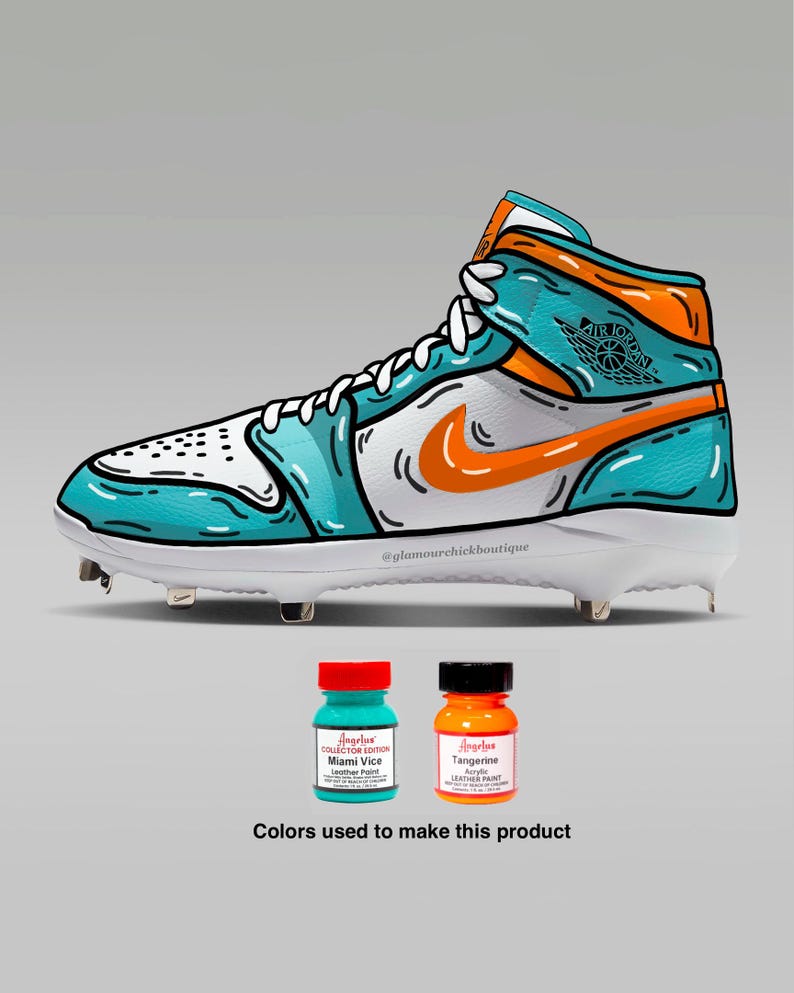 Pick Your Colors - Cartoon AJ1 Baseball Cleats - Etsy