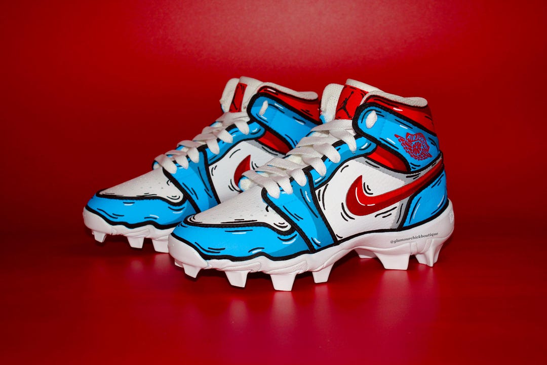 Custom "cartoon" Kids Jordan 1 Mid Multisport Cleats - Etsy