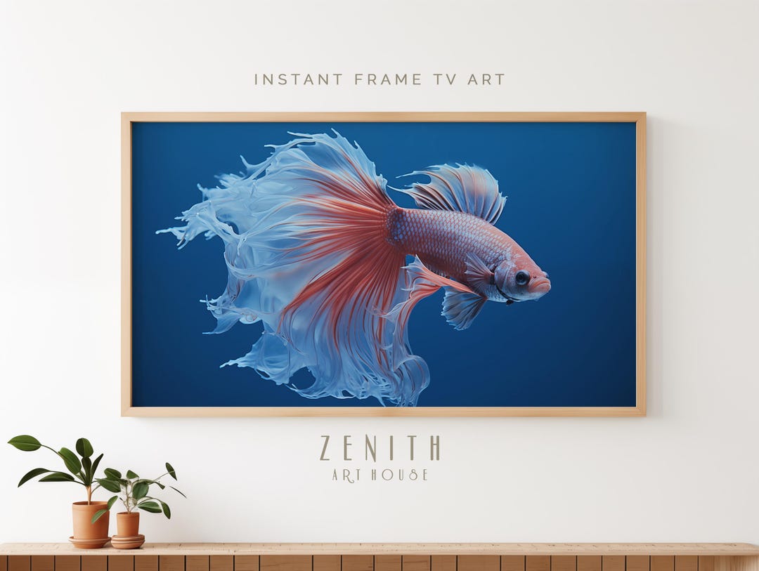 Betta Fish Macro Photo | Samsung FRAME TV Art, Modern Neutral Wall ...