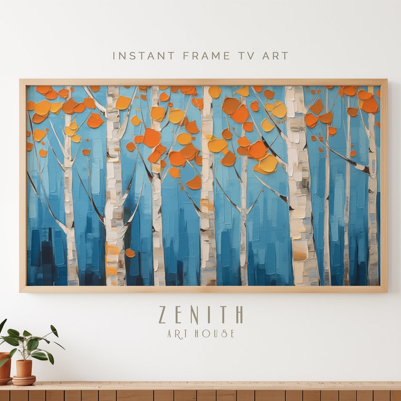 Fall Birch Trees Wall Art - Etsy