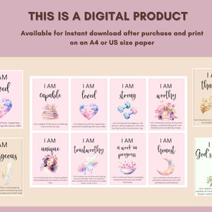 Positive Affirmation Cards Encouragement Cards for Her Self Care ...