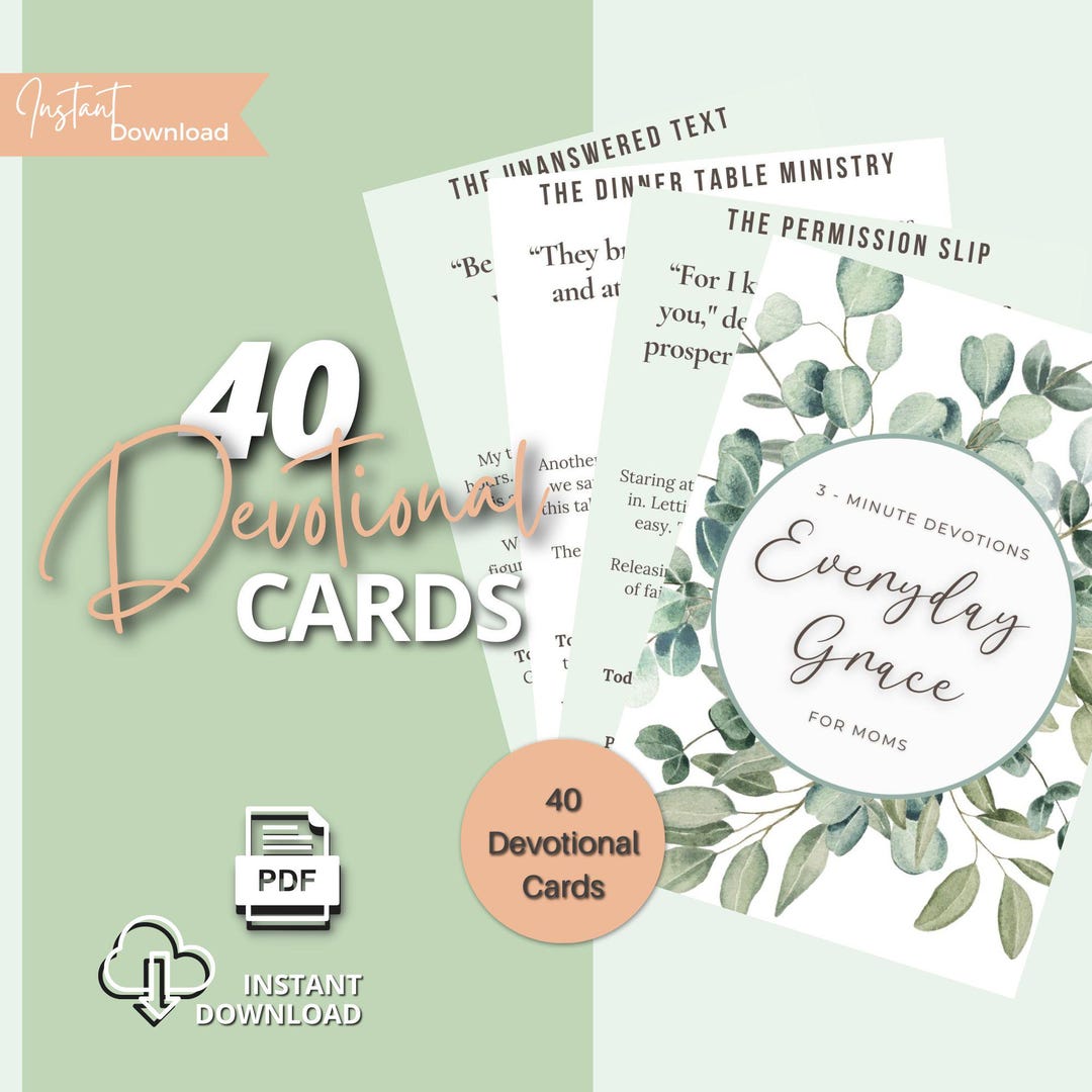 Daily Devotional Positive Motivational Cards Printable Gifts for Women ...