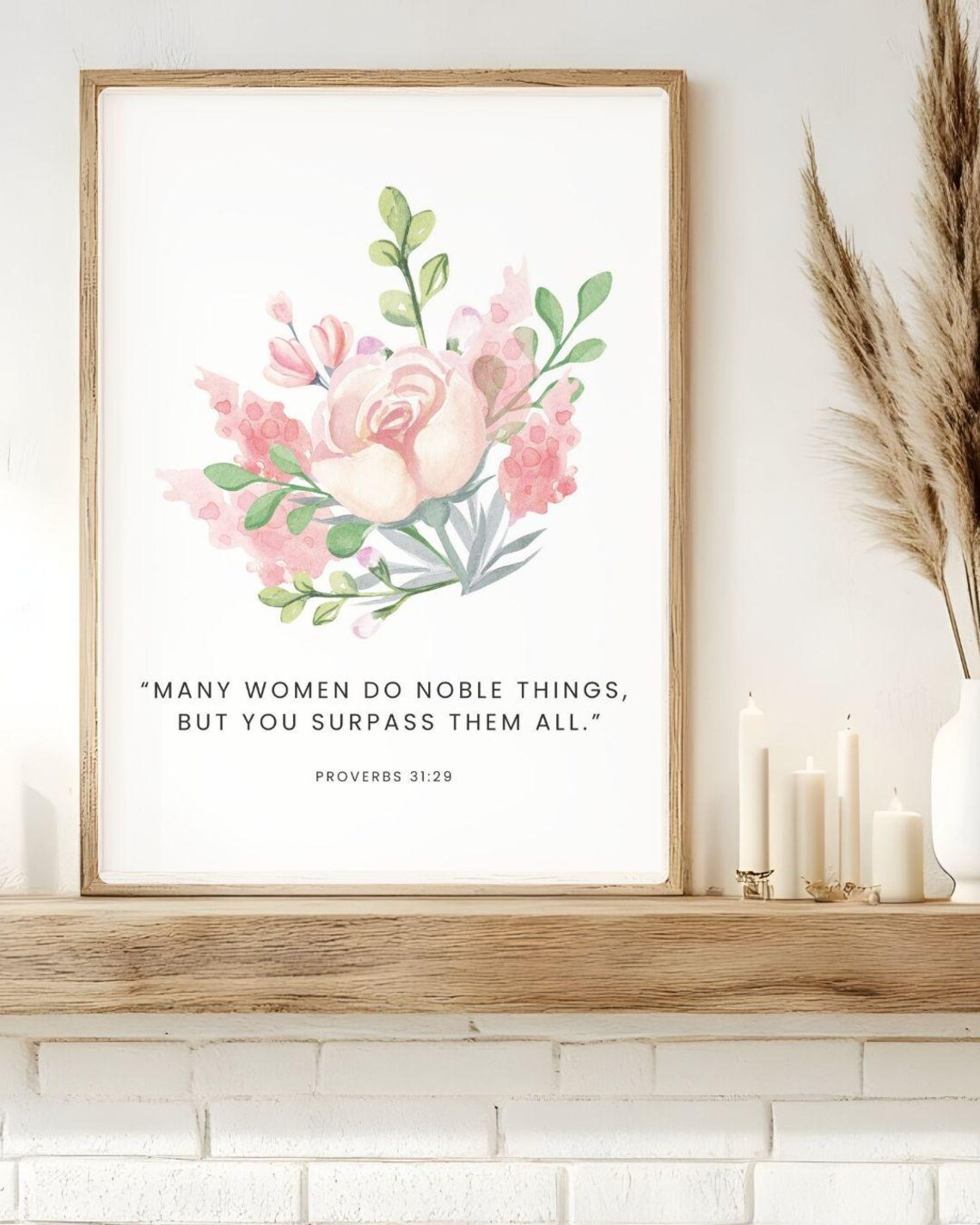 Proverbs 31:29 Bible Quote, Bible Verse Wall Art, Scripture Print, Wall ...