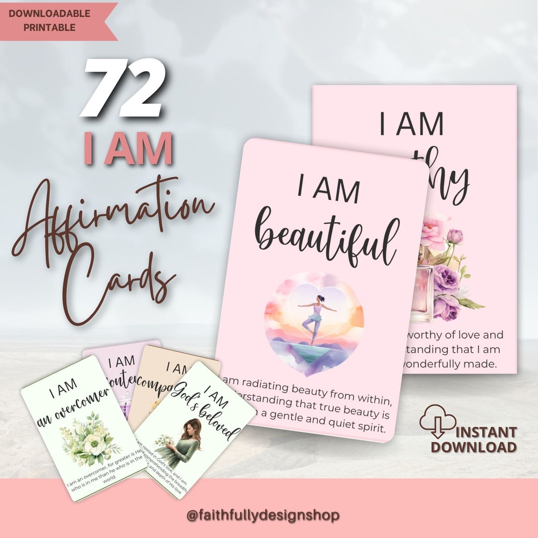 Positive Affirmation Cards Encouragement Cards for Her Self Care ...