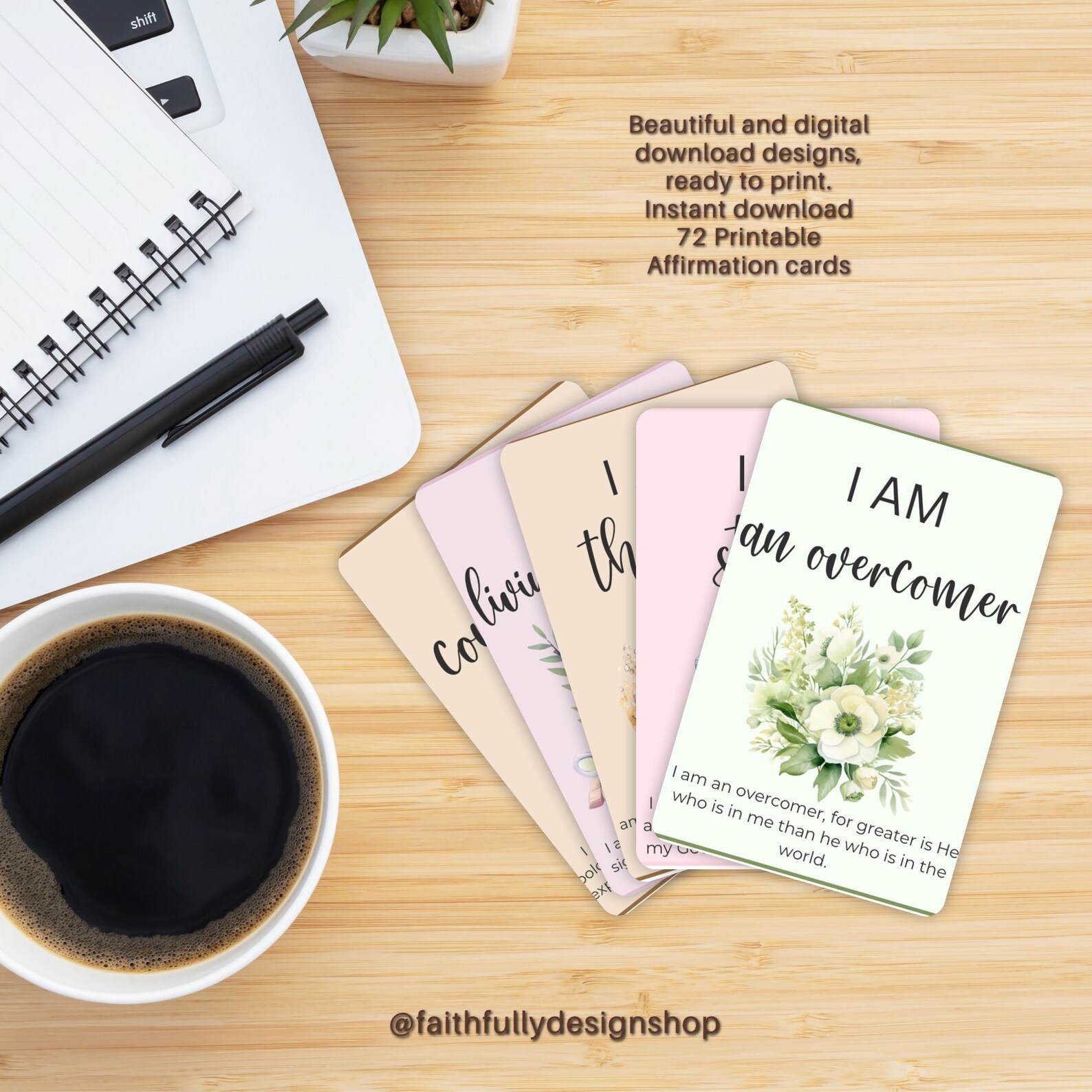Positive Affirmation Cards Encouragement Cards for Self Care Printable ...