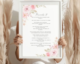 Proverbs 31, DIGITAL PRINT, Modern Bible, Scripture Wall Art - Etsy
