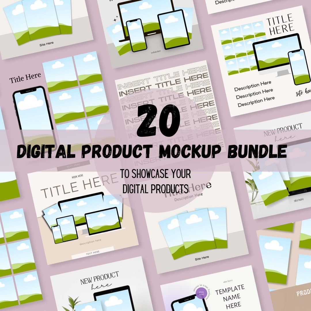 20 Etsy Product Listing Mockups Etsy Seller Tools Canva Template