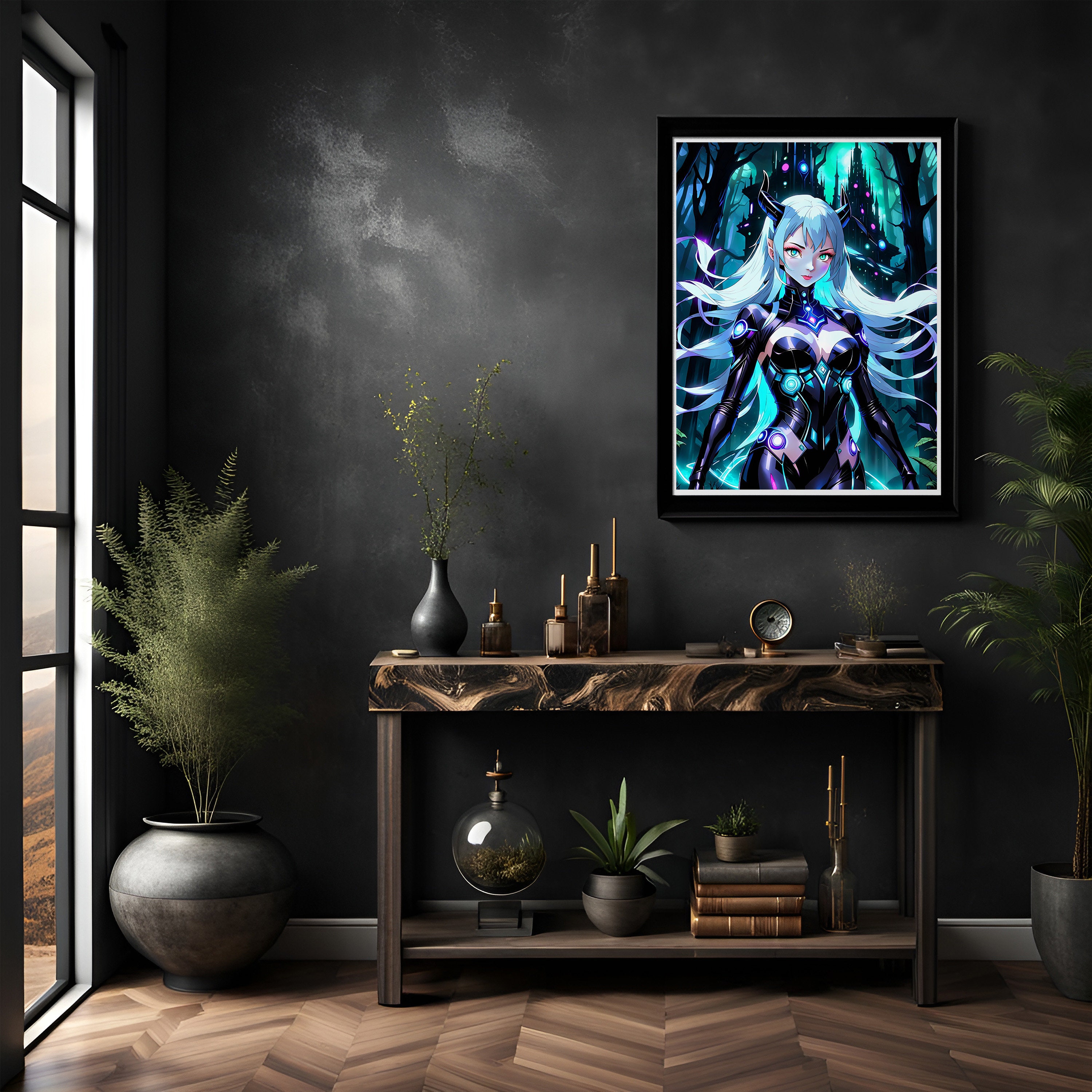 Chthonic Cyborg Goddesses of the Forest 001 series 1 Dark Pop Art ...