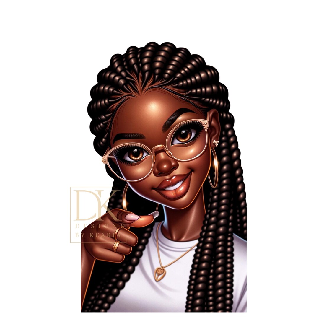 Black Girl Clipart, Black Woman Clipart, Fashion Girl Clipart, African ...
