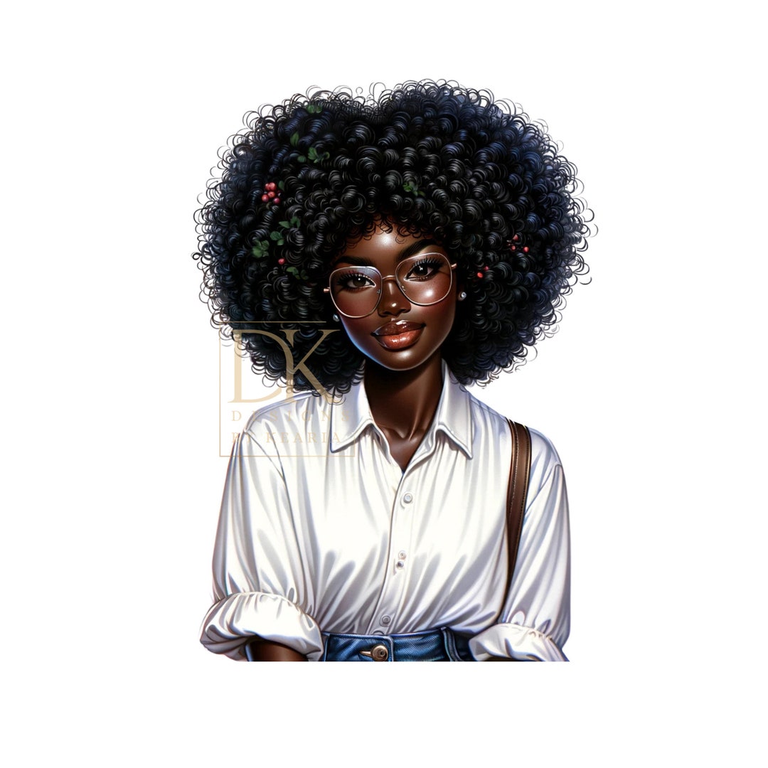 Black Girl Clipart, Black Woman Clipart, Fashion Girl Clipart, African ...
