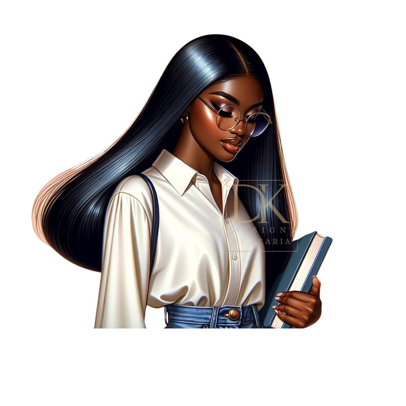 Black Girl Clipart, Black Woman Clipart, Fashion Girl Clipart, African ...