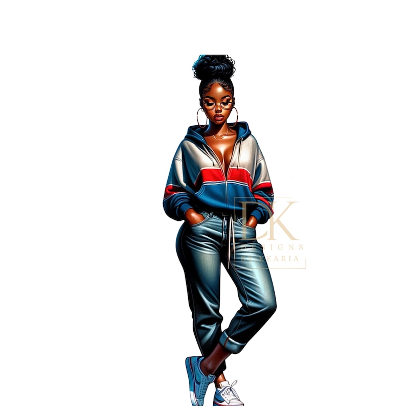 Black Girl Clipart Black Woman Clipart Fashion Girl Clipart African American Clipart Fashion