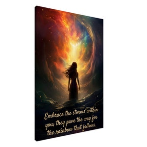 Inspirational Quote Wall Art - Embrace the Storms (mystic Series Edition) - Multiple Sizes and ...