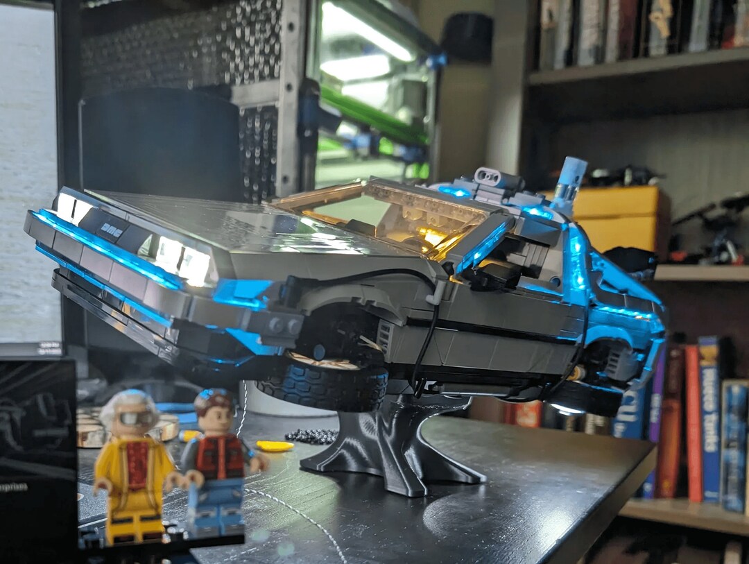 LEGO Delorean Stand 10300 Compatible With LED Kit Collectible Display ...