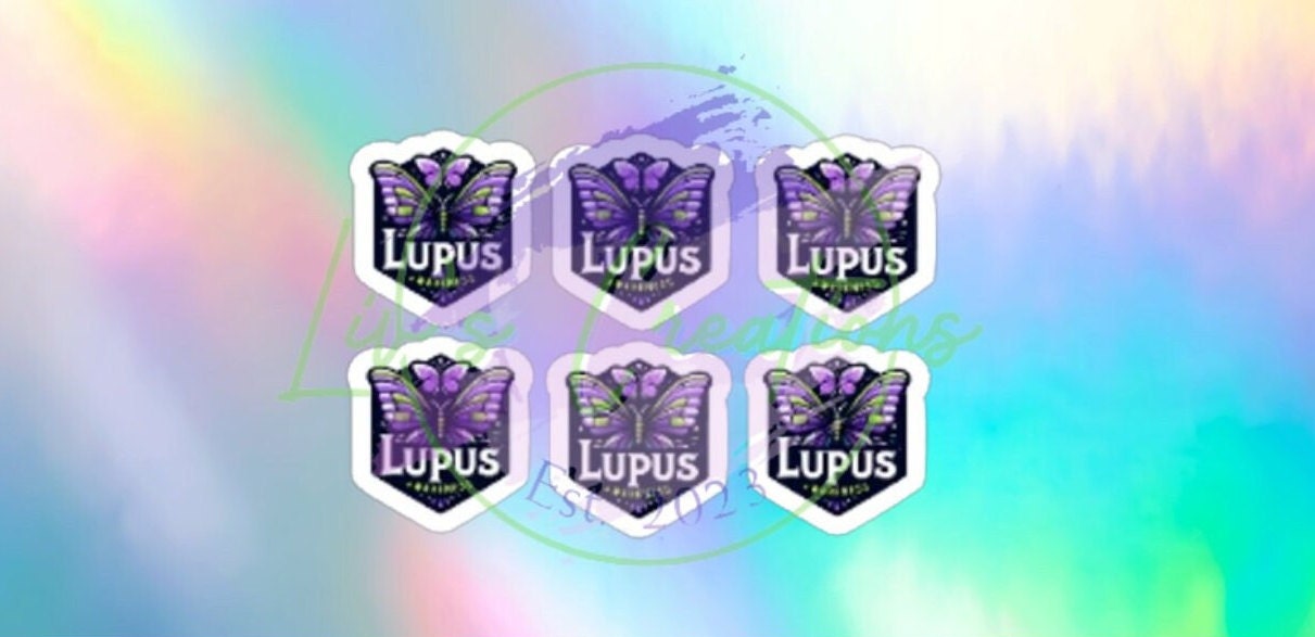 Purple Butterfly Lupus Support Stickers Set of 6 2.25 Permanent. - Etsy