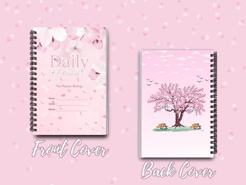 Printable Daily Planner Cherry Blossom Theme - Etsy