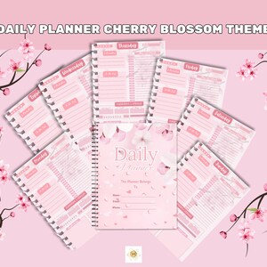 Printable Daily Planner Cherry Blossom Theme - Etsy