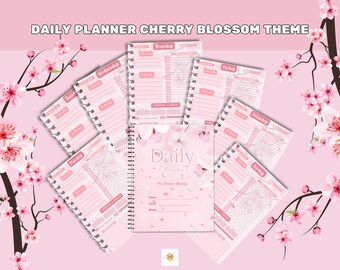 Cherry Blossom Daily Planner Printable - Etsy