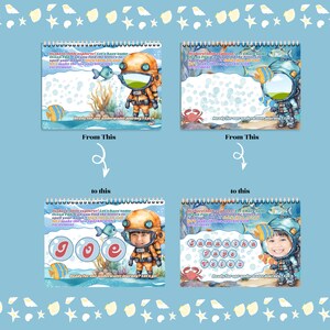 Printable/editable/personalized Ocean Abcs Busybook Adventure Theme ...