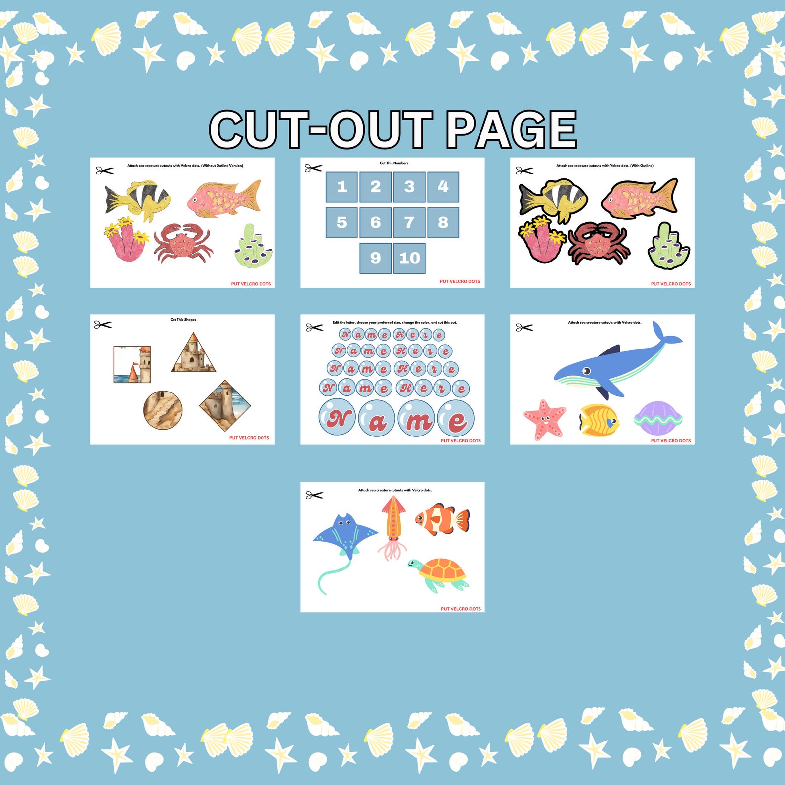 Printable/editable/personalized Ocean Abcs Busybook Adventure Theme ...