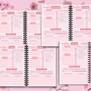 Printable Daily Planner Cherry Blossom Theme - Etsy