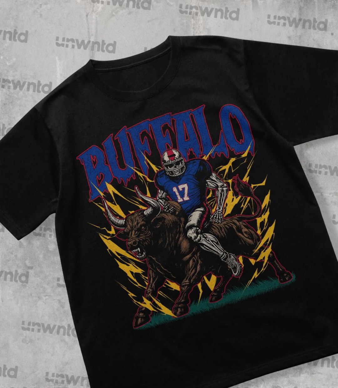 Buffalo Football Shirt - Graphic Tees - Skeleton Shirt - Merch Tee ...