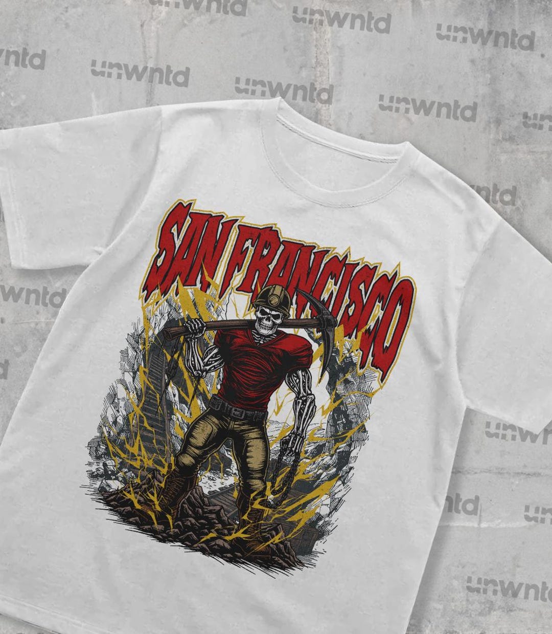 San Francisco Football Shirt - Graphic Tees - Skeleton Shirt - Merch ...