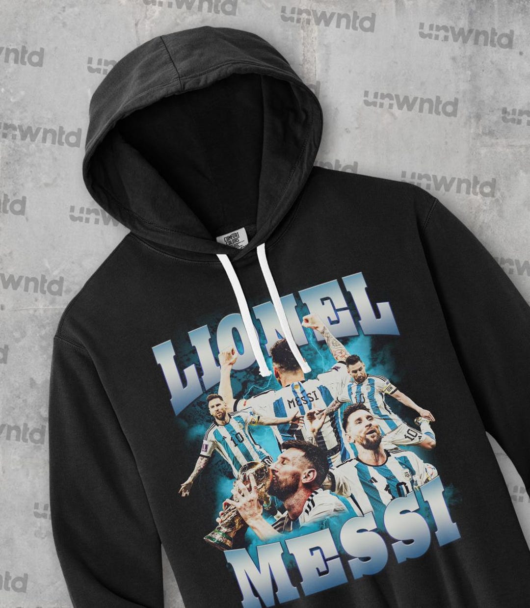 Lionel Messi Hoodie - Graphic Hoodie - Skeleton Shirt - Comfort Colors ...