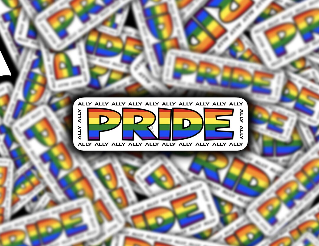 Pride Ally Die-cut Sticker, LGBTQ+ Pride Sticker, Pride Month Sticker ...