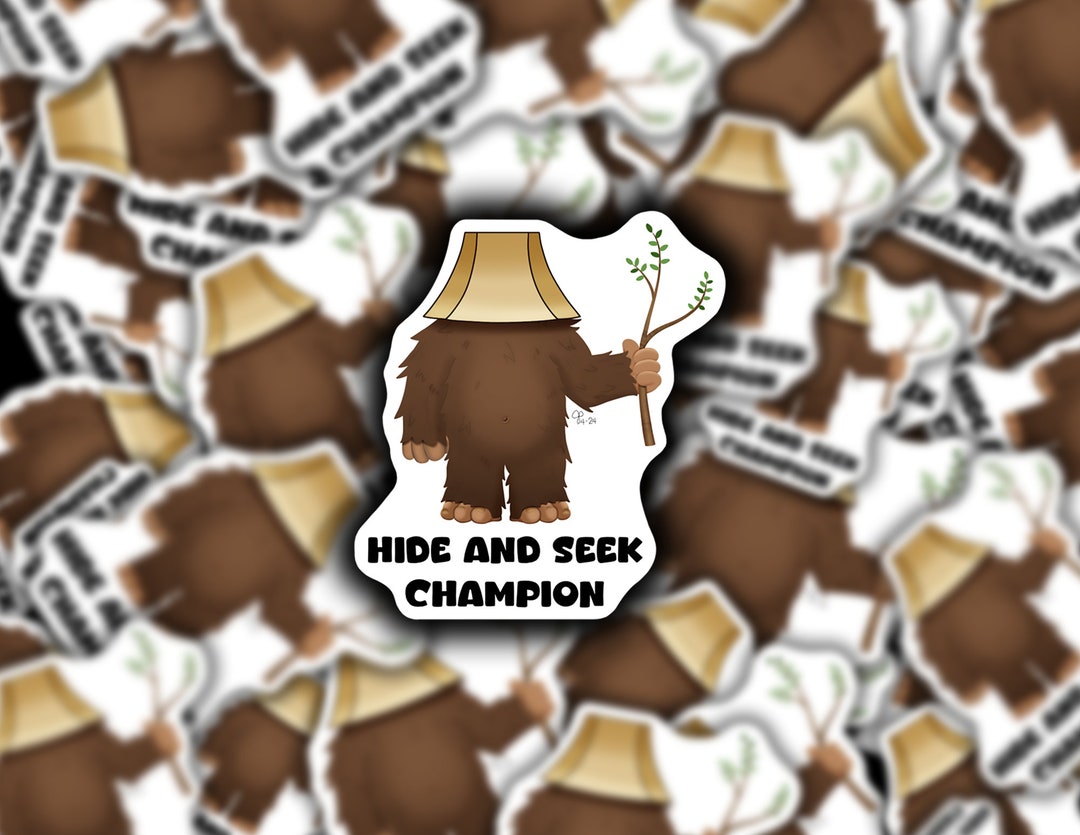 Die-cut Stickers, Hide and Seek Champion, Graphic Stickers, Bigfoot ...