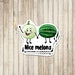 Nice Melons Die-cut Sticker, Funny Fruit Stickers - Etsy