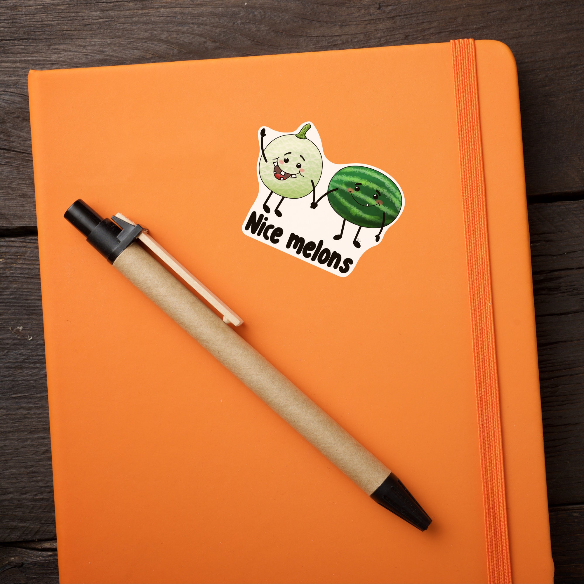 Nice Melons Die-cut Sticker, Funny Fruit Stickers - Etsy