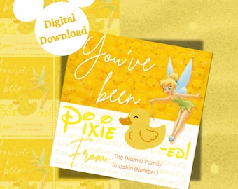 Pixie Ducked Tags – Disney Cruise Duck Tags – Editable Canva Template ...
