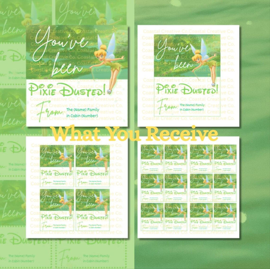 Pixie Dust Gift Tags – Disney Cruise Editable Canva Template ...