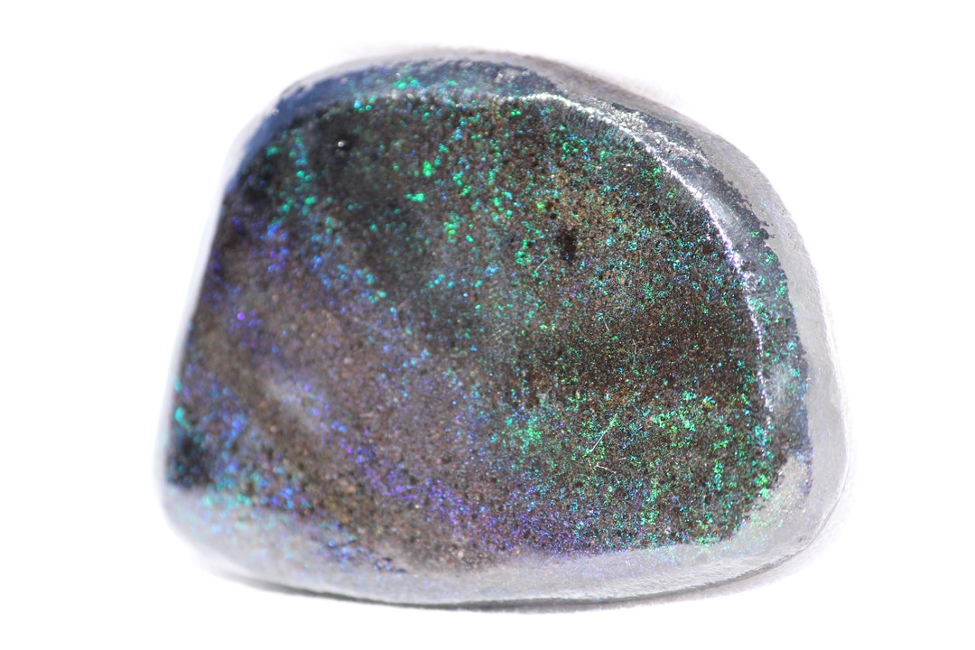 254ct Opal Matrix Concrete, Australian Andamooka Purple Blue Green Gem ...