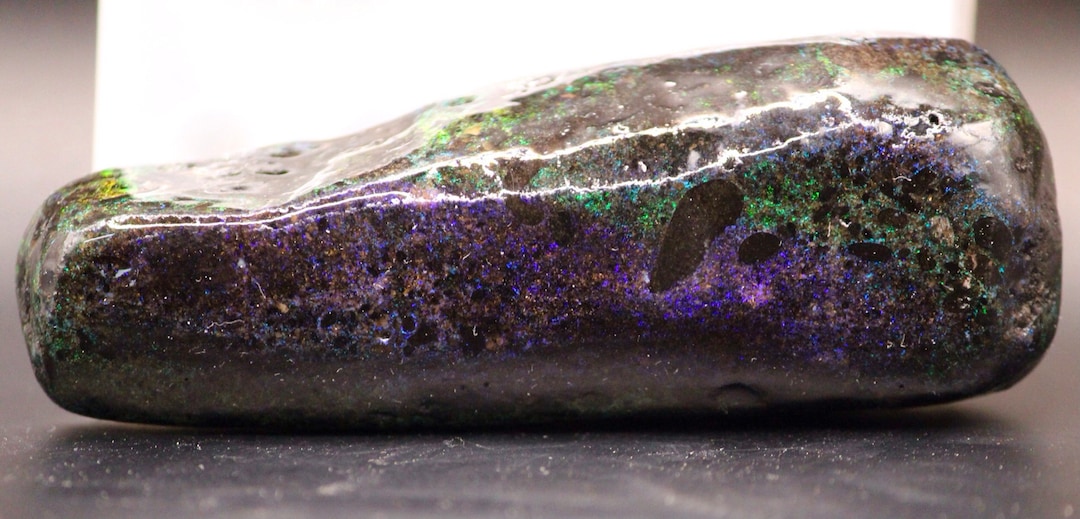 345ct Opal Matrix Concrete Australia Andamooka Green and Purple Gem - Etsy