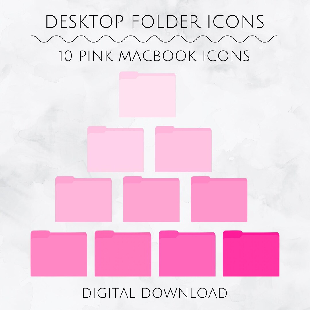 Pink MacBook Icon Pack - 10 Pink MacBook Folder Icons for MacBook ...