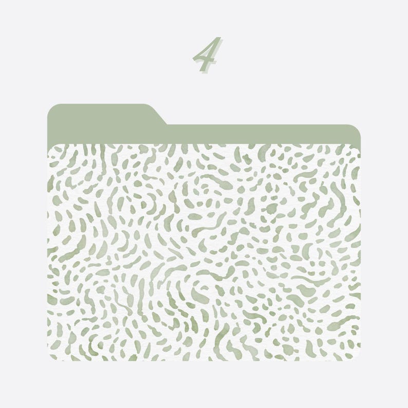 Sage Green Desktop Folder Icons for MacBook | Abstract Boho MacBook ...